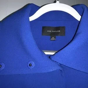 Ann Taylor | Jackets & Coats | Ann Taylor Cobalt Blue Covered Snap ...